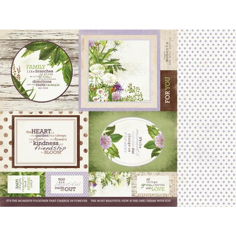 12x12 Scrapbook Paper-Botany Sold in Packs of 10 Sheets – Go Craft