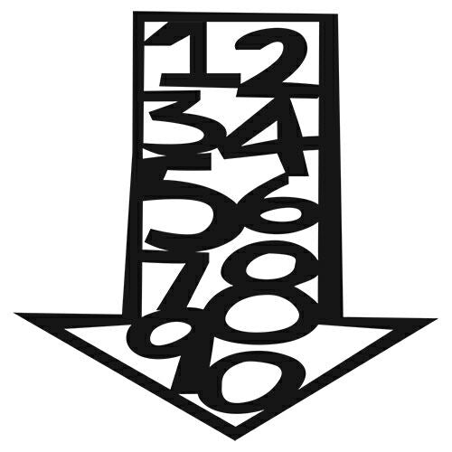 Stencil 4x4 Numbers in Arrow – Go Craft