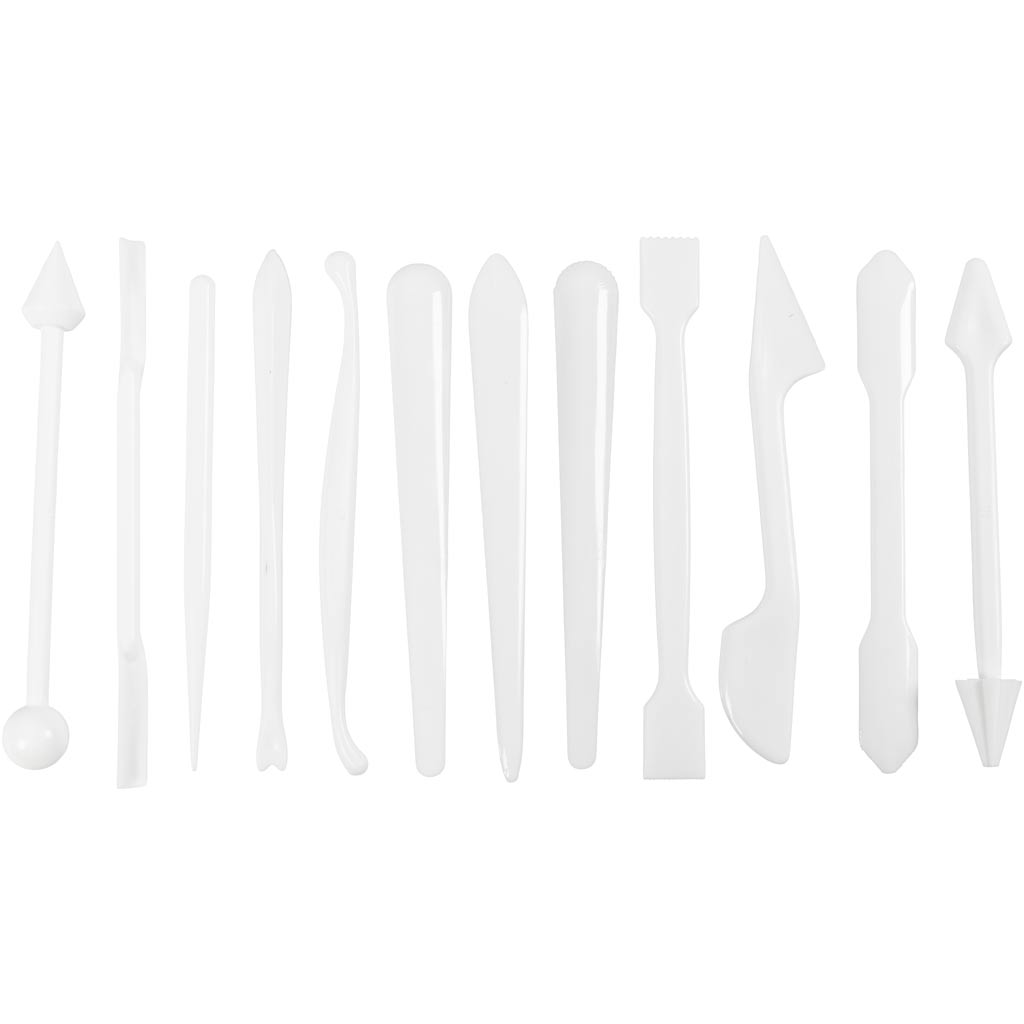Modelling Sticks, size 12,7-14,3 cm, white, 12 pc/ 1 pack – Go Craft
