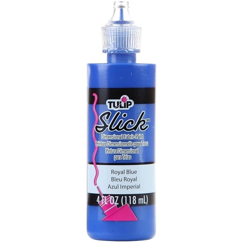 Tulip Slick Royal Blue Dimensional Fabric Paint 4oz – Go Craft