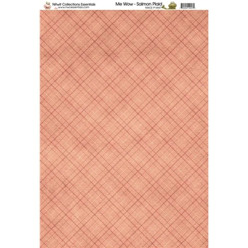 MW Salmon Plaid Paper A4Sold in Pack of 10 Sheets – Go Craft