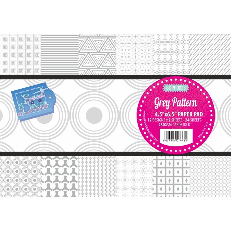 PI Grey Pattern Paper Pad6.5" x 4.5" – Go Craft