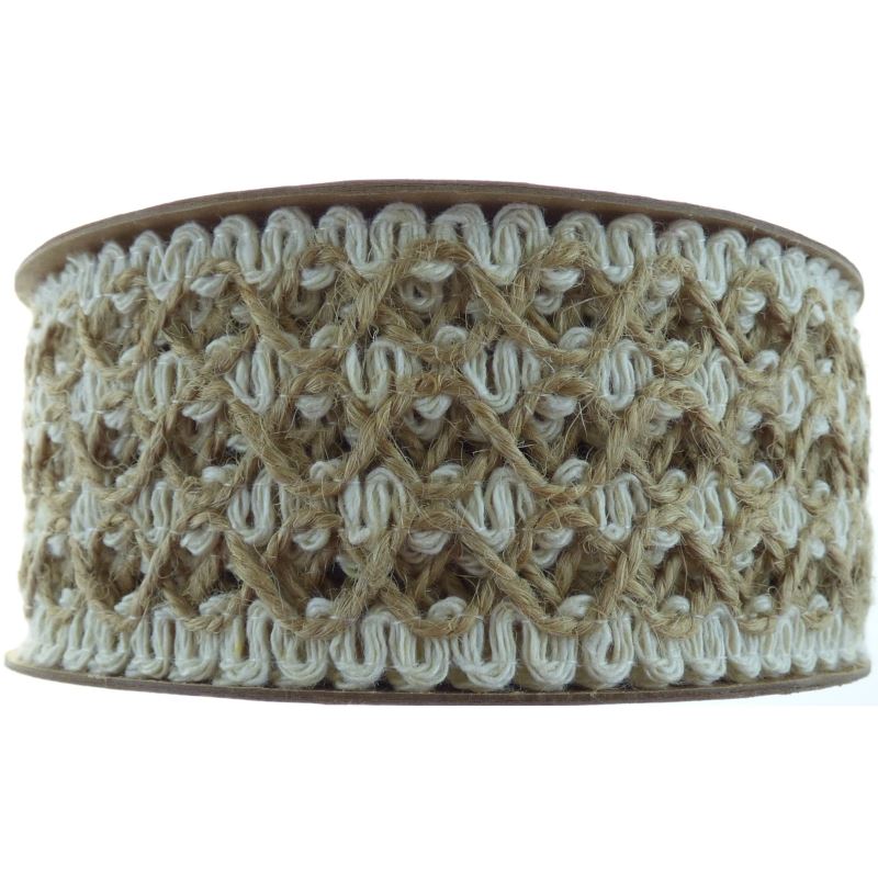 Decorative Hessian Pattern Ribbon No.285 - 40mm x 4.57m – Go Craft