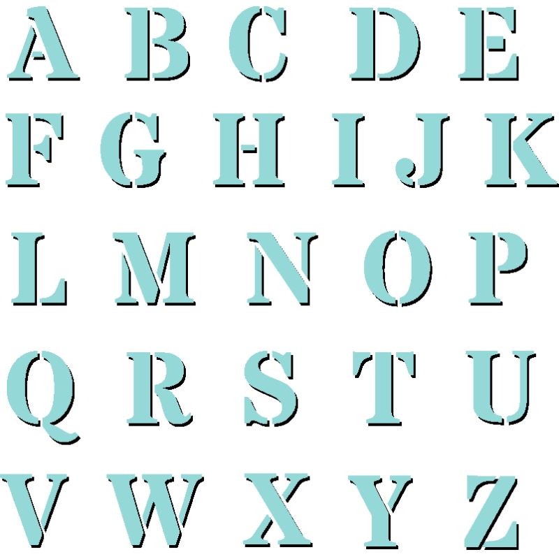 Alpha Upper Case Stencil – Go Craft