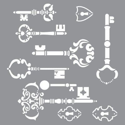 DecoArt Vintage Keys Stencil – Go Craft