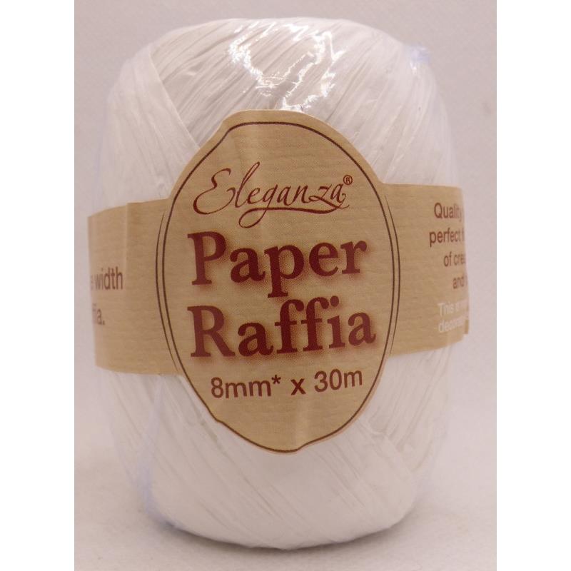 Paper Raffia No.01 White - 8mm x 30m – Go Craft